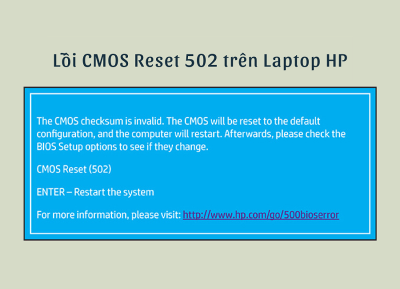 Lỗi CMOS Reset 502 trên Laptop HP - Felix Computer